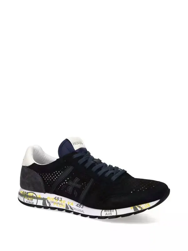 Premiata Eric Perforated Suede Sneakers - Blue