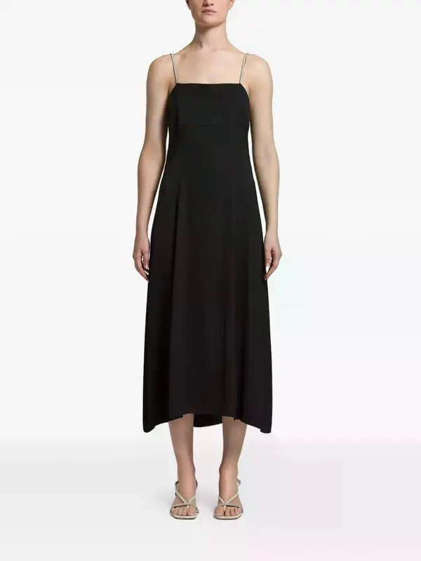 Peserico Lurex-detail Open-back Midi Dress
