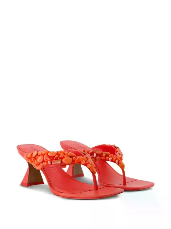 Cult Gaia Abi Bead-embellished Sandals