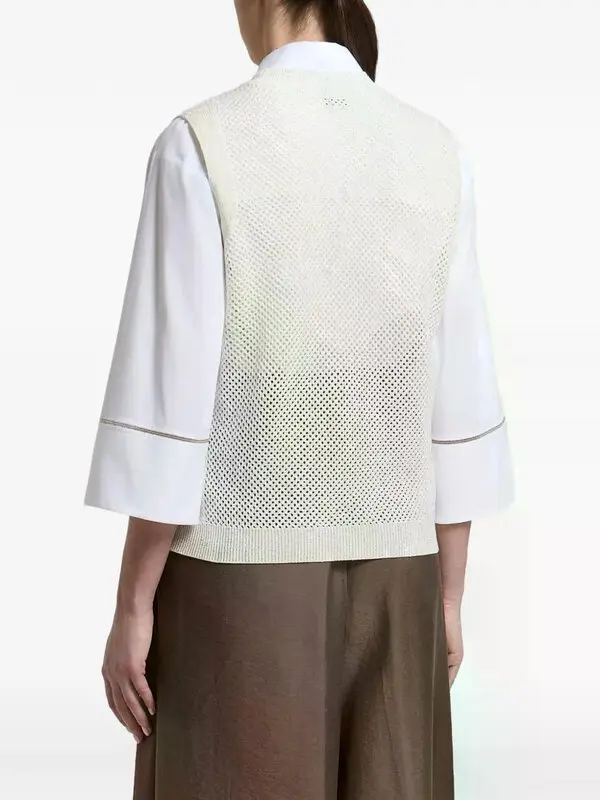 Peserico Open-knit Sleeveless Vest
