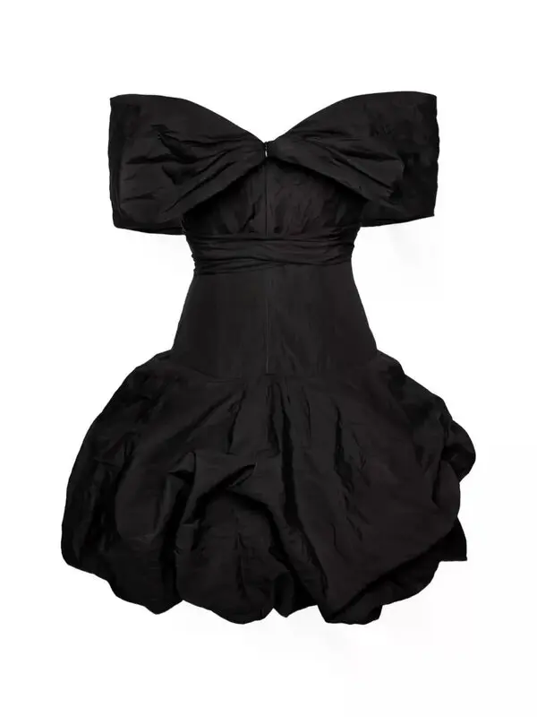 Magda Butrym Draped Shawl-collar Midi Dress - Black