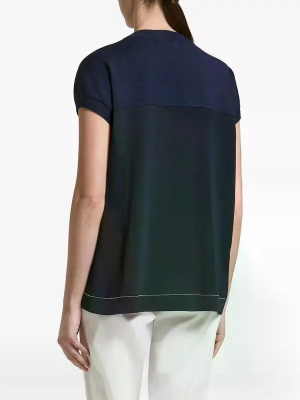 Peserico Crew Neck Vest With Ribbed Trim