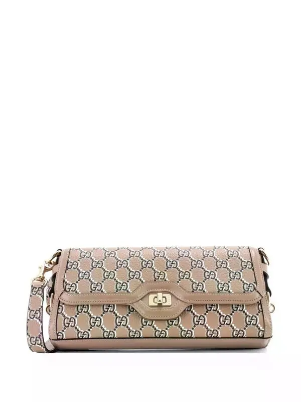 Gucci Luce Optical Gg Printed Leather Small Shoulder Bag