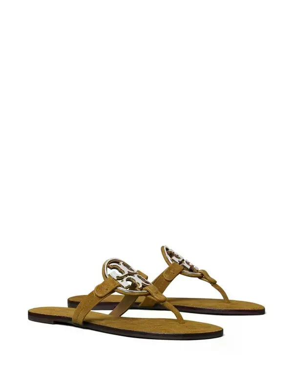 Tory Burch Suede Metal Miller Sandals - Green