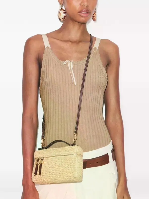 Tory Burch Slim Romy Woven Top Handle Bag