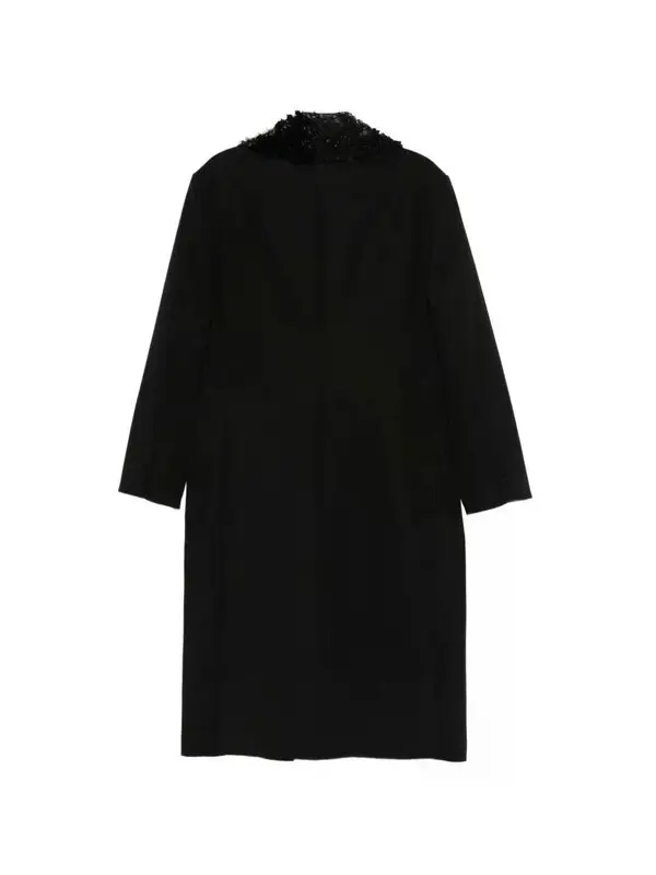 Plan C Sequin-embellished Coat - Black