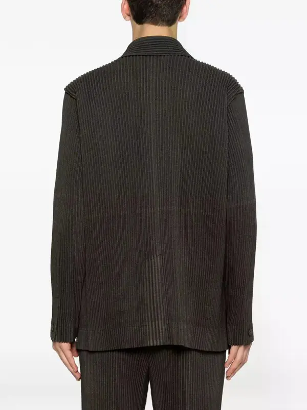 Issey Miyake Pleated Single-breasted Blazer - Green