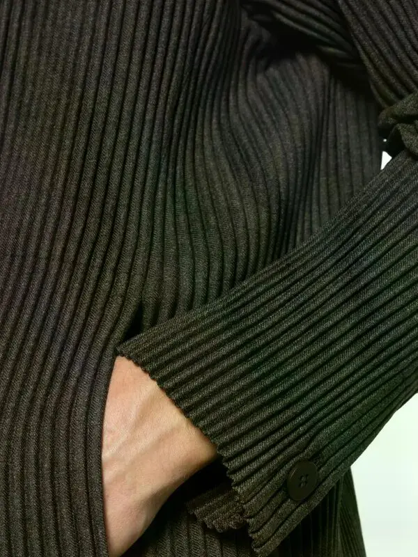Issey Miyake Pleated Single-breasted Blazer - Green