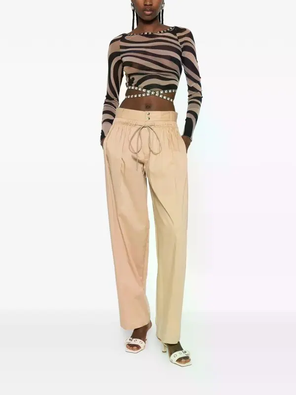 ANIYE BY Drawstring Closure Trousers - Neutrals