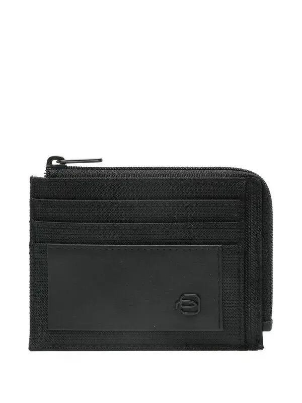 PIQUADRO Logo Plaque Wallet - Black