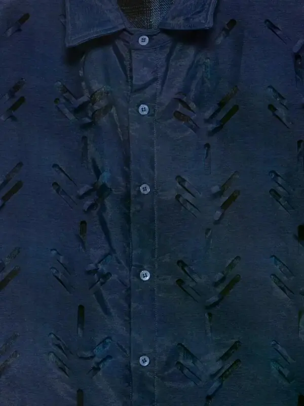 JUNTAE KIM Layered Laser Slash Shirt