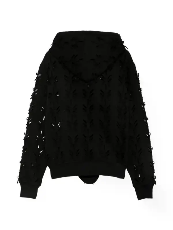 JUNTAE KIM Laser-slashed Hoodie - Black