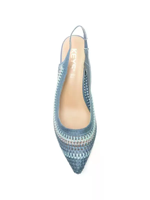 KEYS Woven Slingback Pumps