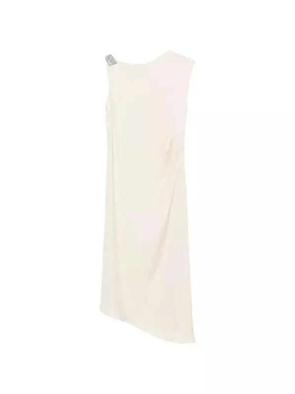 Peserico Embellished Draped Dress - Neutrals