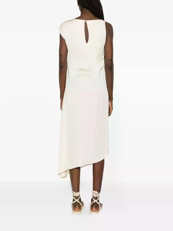 Peserico Embellished Draped Dress - Neutrals