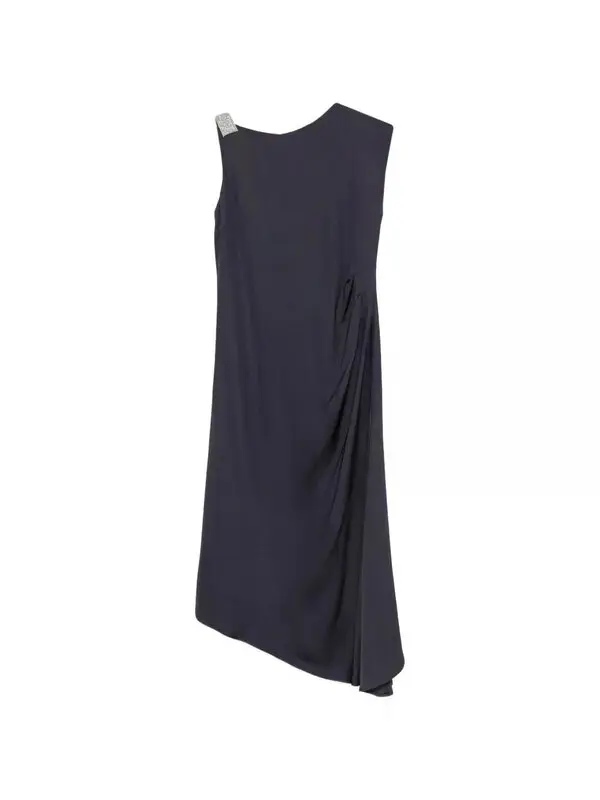 Peserico Embellished Draped Dress - Blue