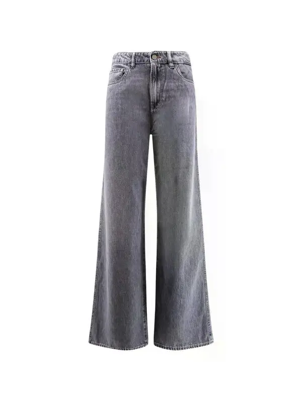 3x1 Faded Wide-leg Jeans - Grey
