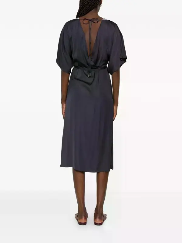Peserico Embellished Tie Dress - Blue