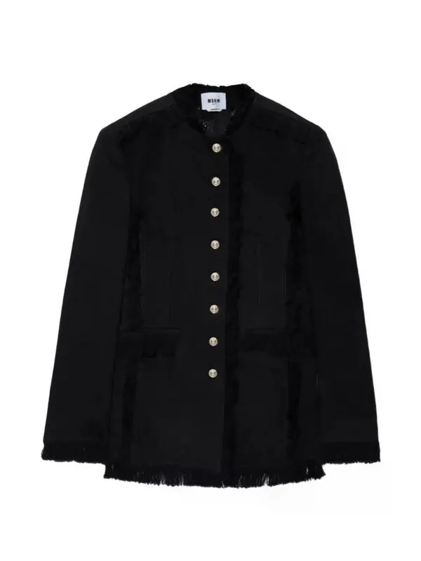 MSGM Buttoned Jacket With Fringe