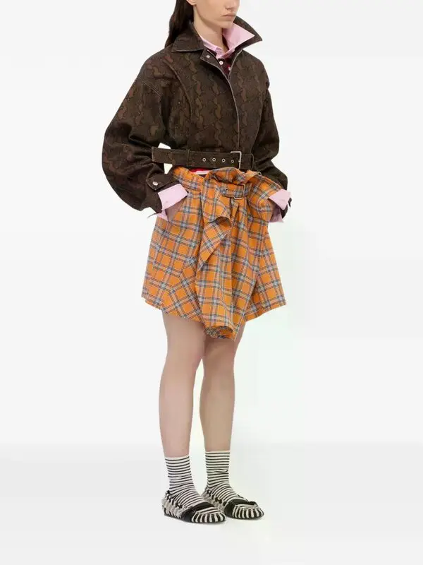 MSGM Checked Mini Skirt