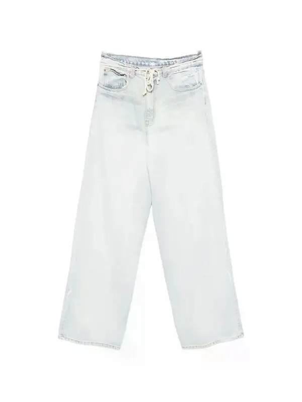 RIVINGTON ROI REBIS Bleached Drawstring Jeans - Blue