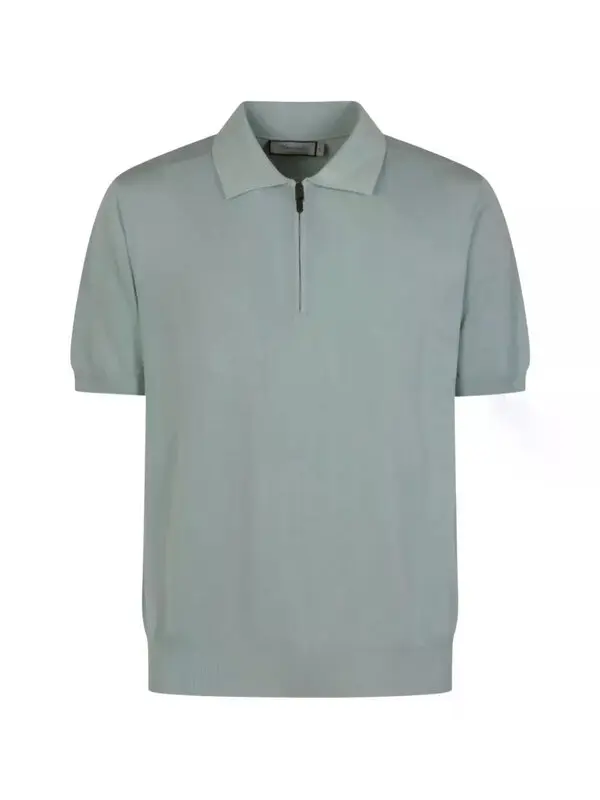 Canali Quarter-zip Fine-knit Polo Shirt