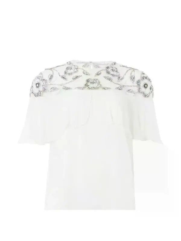 TEMPERLEY LONDON Lana Bead-embellished Blouse - White