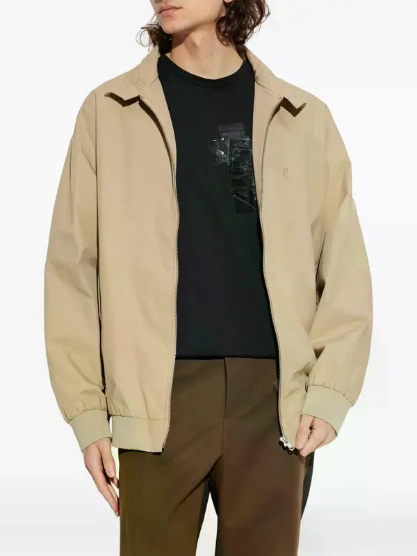 MAISON MARGIELA High-neck Zip-up Jacket - Neutrals