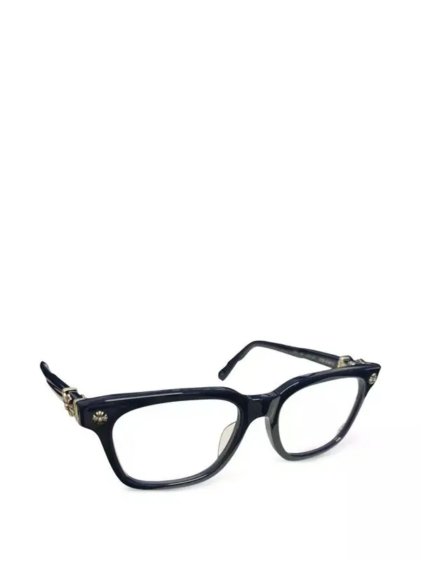 Chrome Hearts Cox Ucker Flower-detail Eyeglasses - Blue