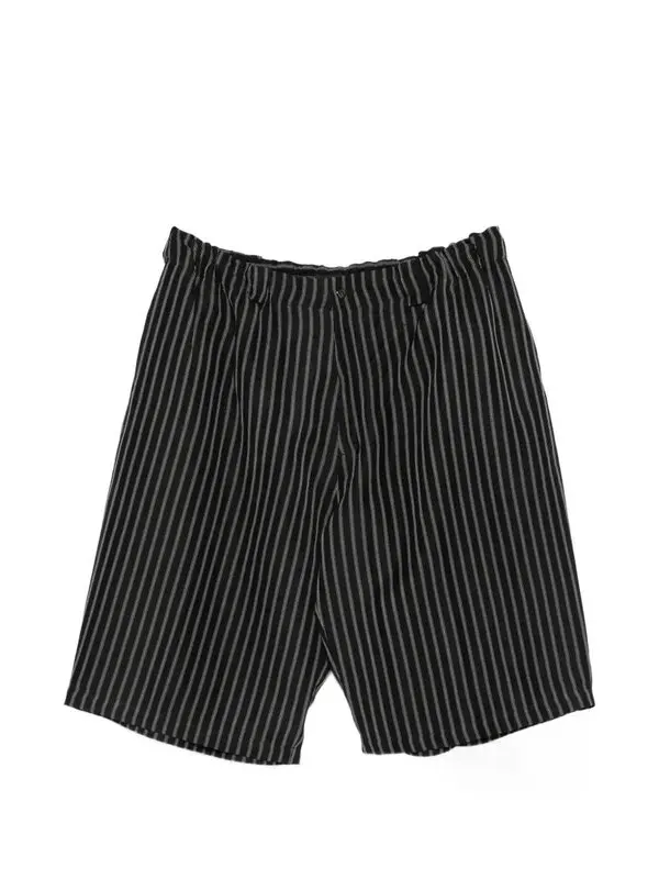 WILLY CHAVARRIA Striped Bermuda Shorts - Black