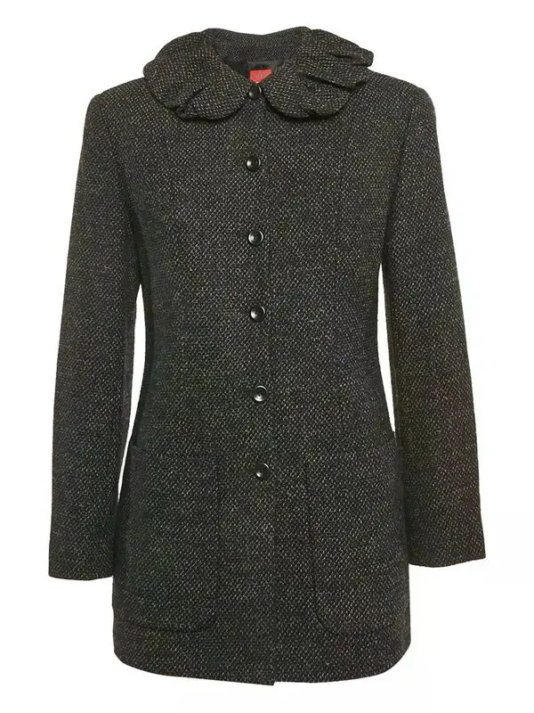 Kenzo Ruffled-collar Tweed Jacket