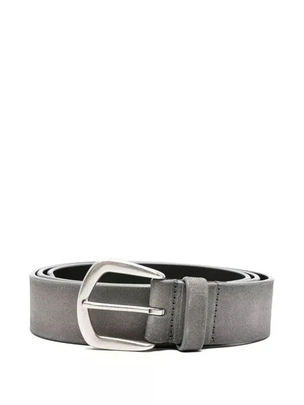 Officine Creative Suede Buckle Belt - Grey