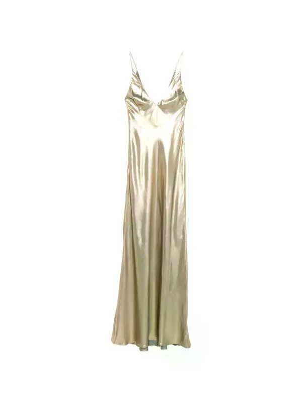 Galvan Galvanized Slip Gown - Gold