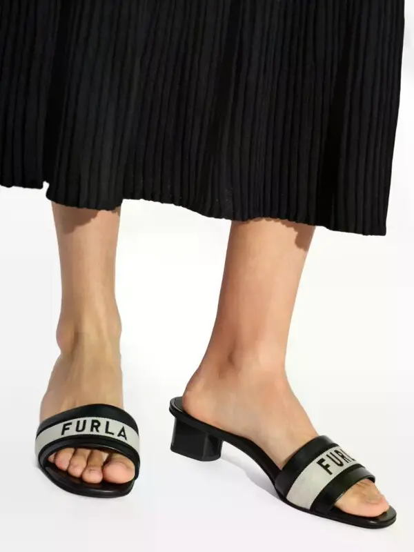 Furla Logo-print Leather Sandals