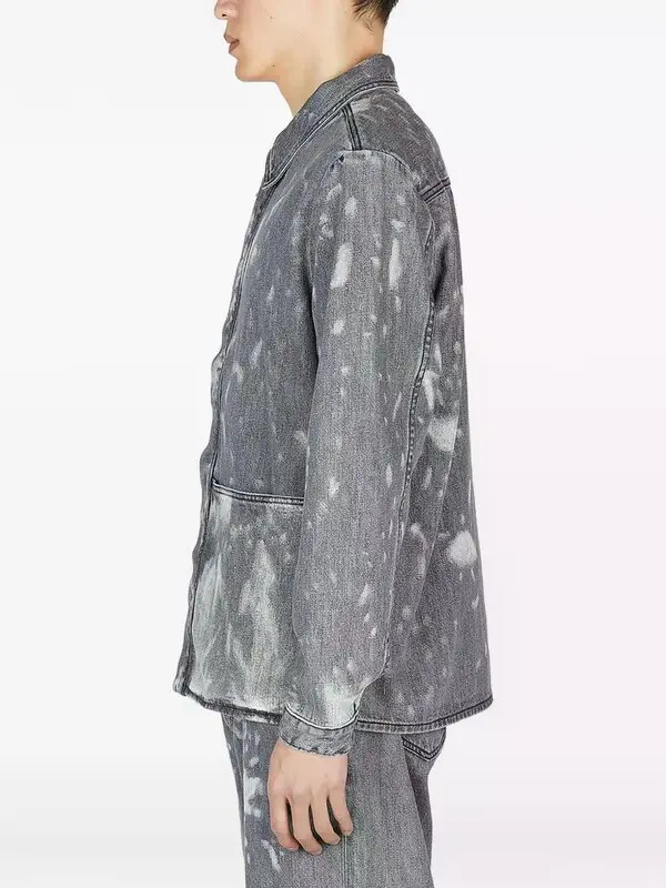 AHMED AMER Bleached Denim Jacket