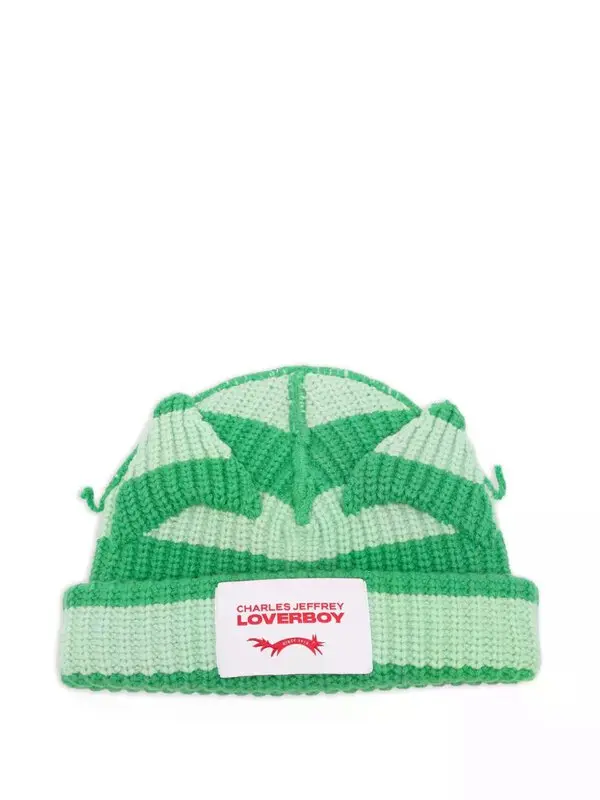 CHARLES JEFFREY Chunky-knit Beanie - Green