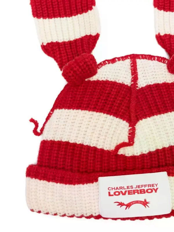 CHARLES JEFFREY Chunky-knit Beanie - Red