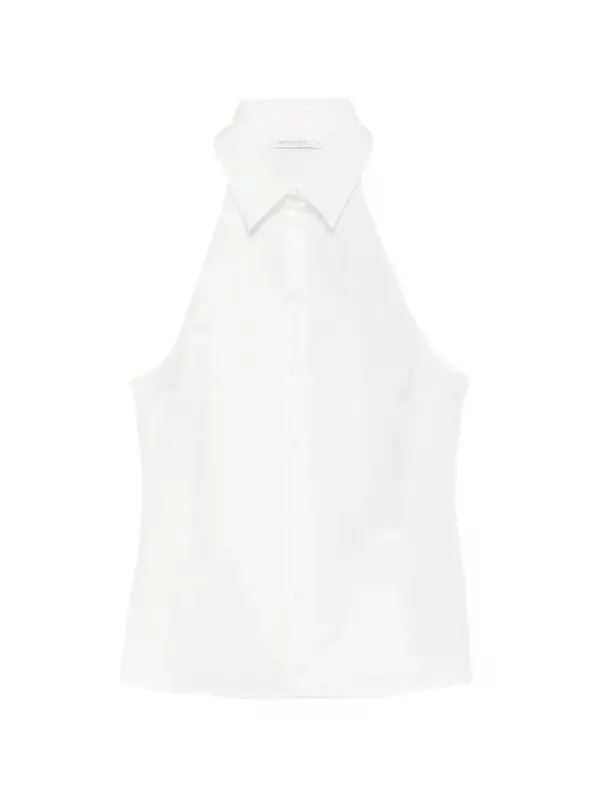 Patrizia Pepe Collar Top - White