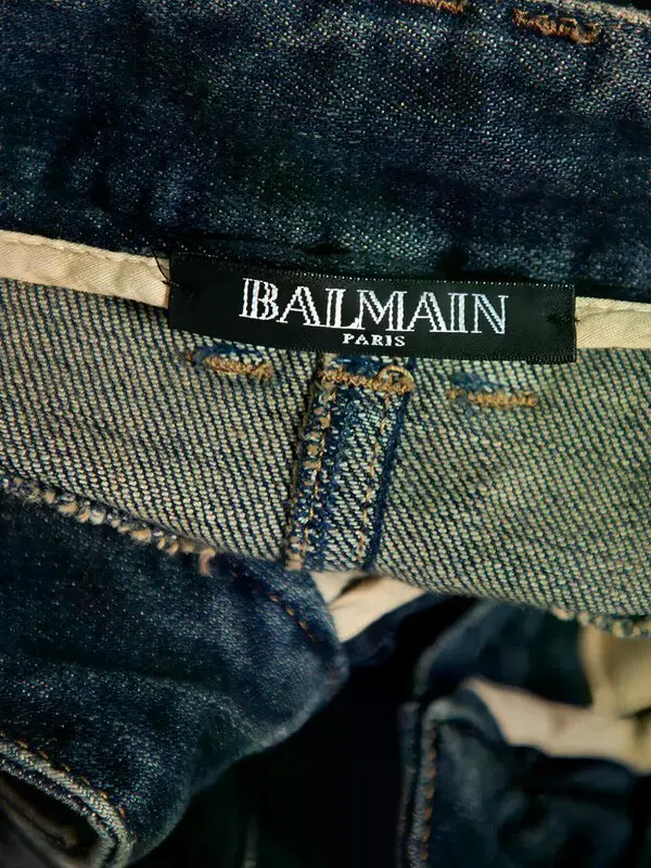 Balmain Stonewashed Biker Jeans