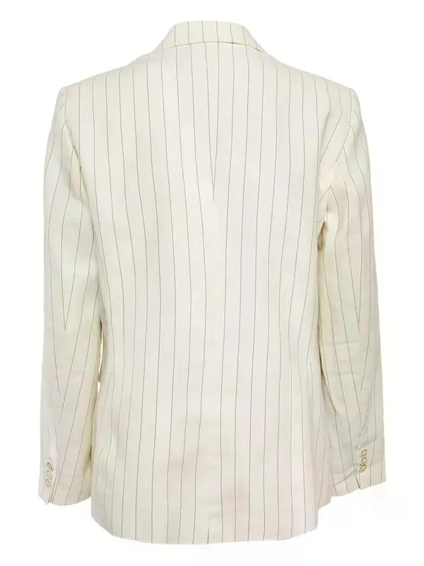 Sandro Striped Double-breasted Blazer - Neutrals