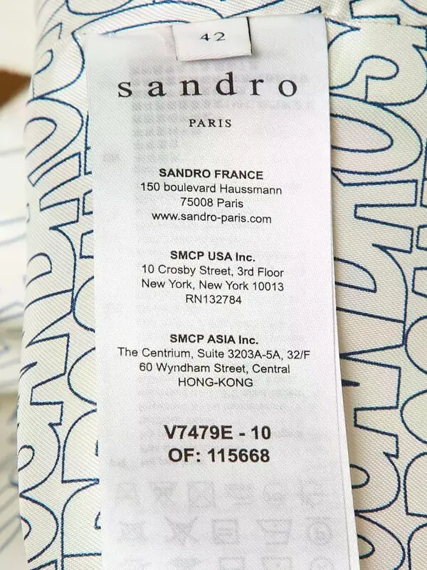 Sandro Striped Double-breasted Blazer - Neutrals