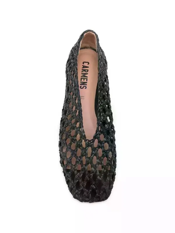 CARMENS Square-toe Ballet Flats - White