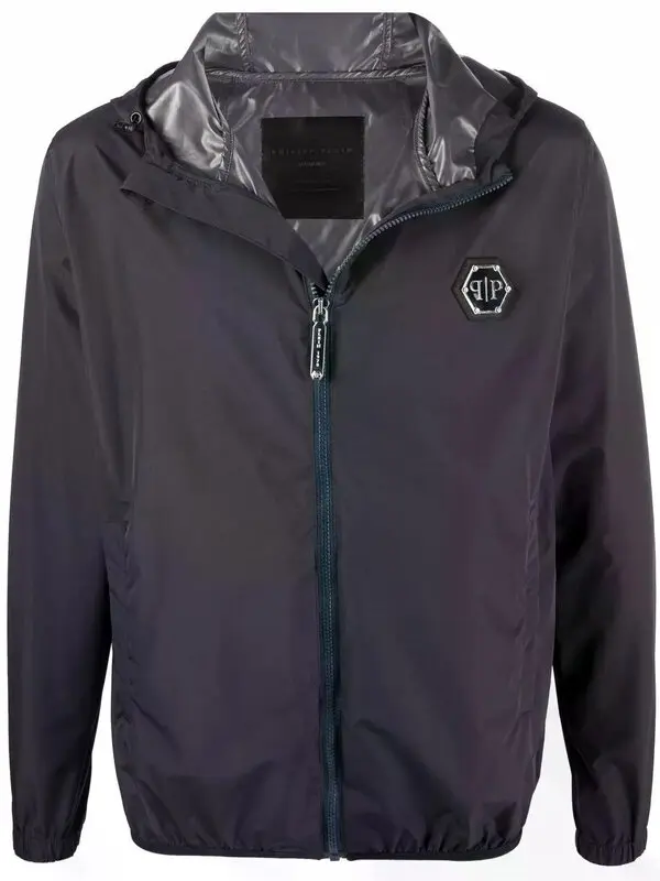 Philipp Plein Logo-patch Zip-up Windbreaker