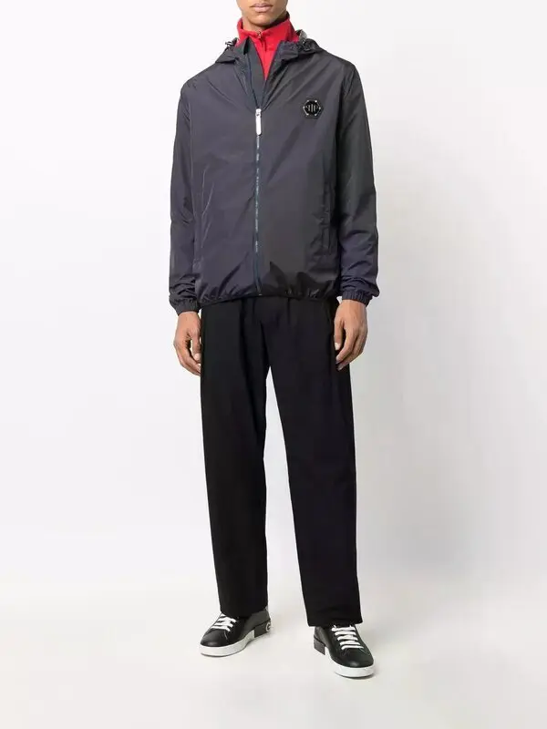 Philipp Plein Logo-patch Zip-up Windbreaker