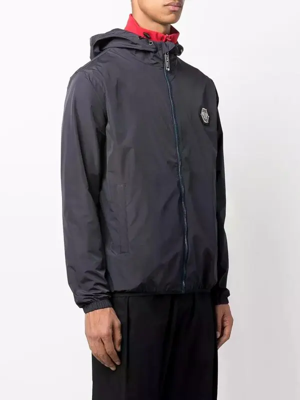 Philipp Plein Logo-patch Zip-up Windbreaker
