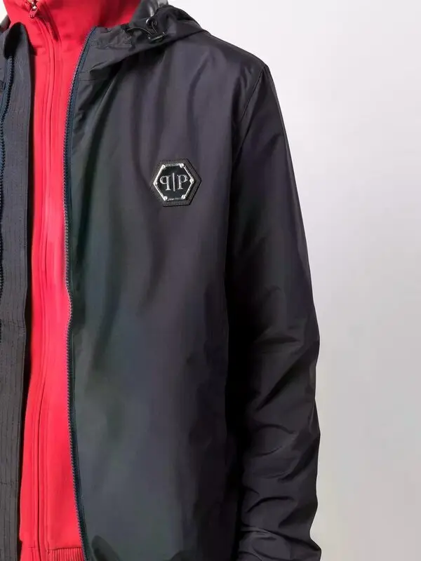 Philipp Plein Logo-patch Zip-up Windbreaker