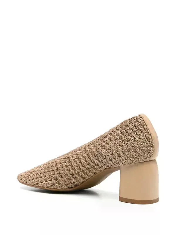 ANGEL ALARCON Round Toe Woven Pumps - Neutrals