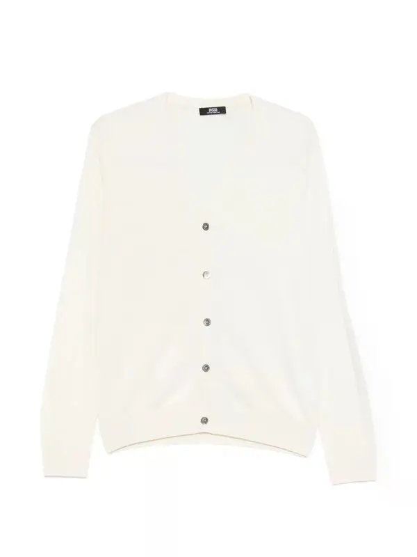 Alpha Studio Button V-neck Cardigan - Neutrals