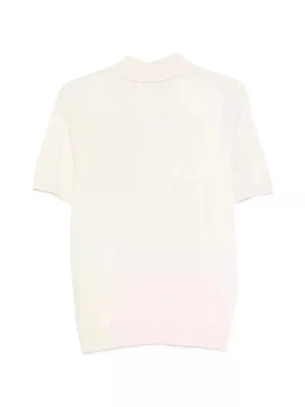 Alpha Studio Buttoned Polo Shirt - Neutrals