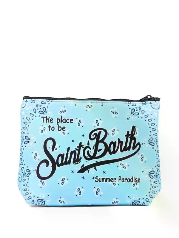MC2 SAINT BARTH Bandana-print Pouch - Blue